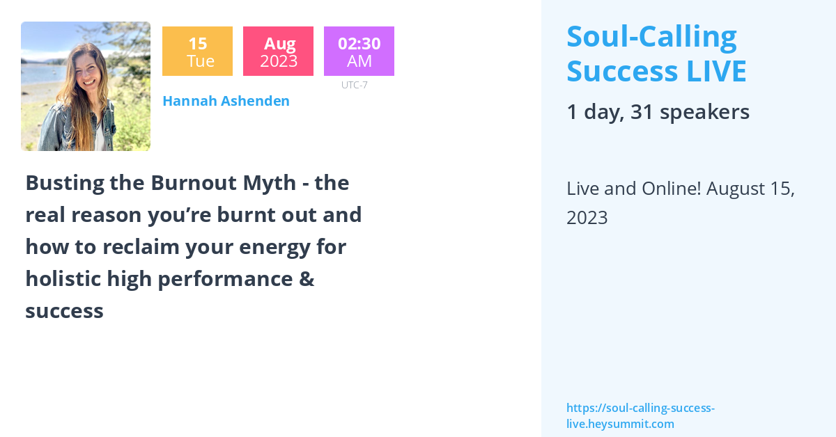 Busting the Burnout Myth - the real reason you’re burnt out and how to reclaim your energy for ...