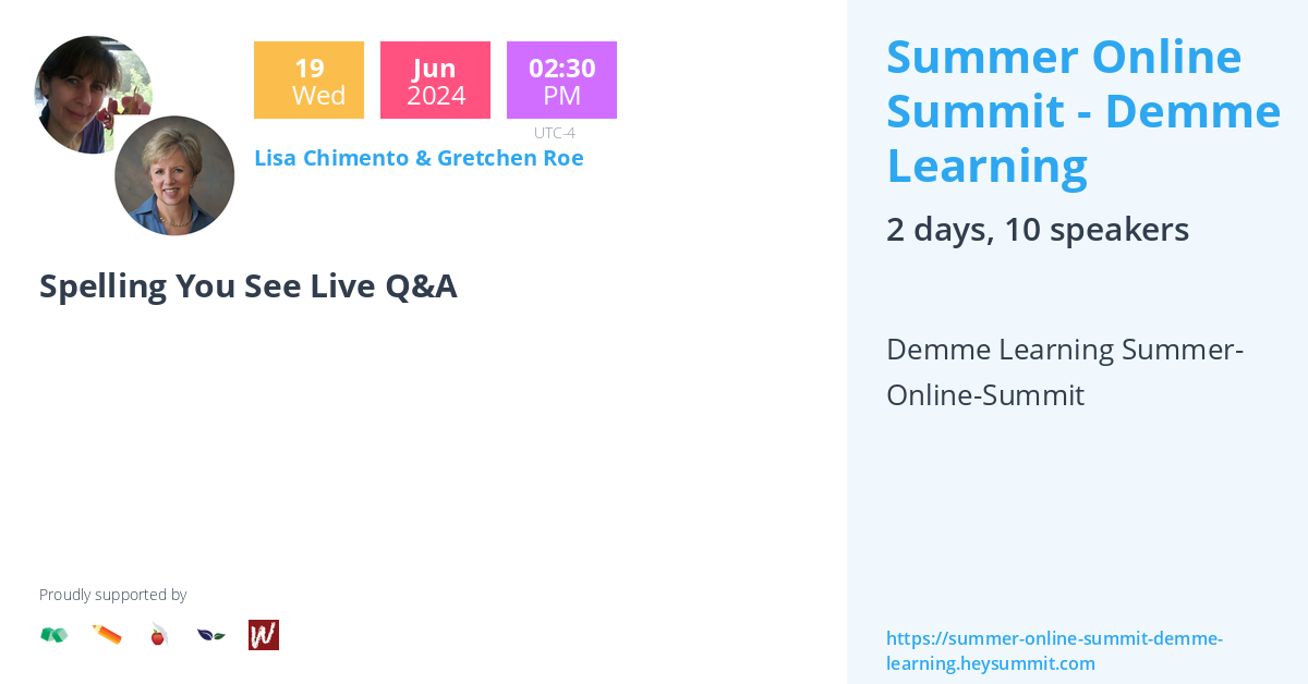 Spelling You See Live Q&A