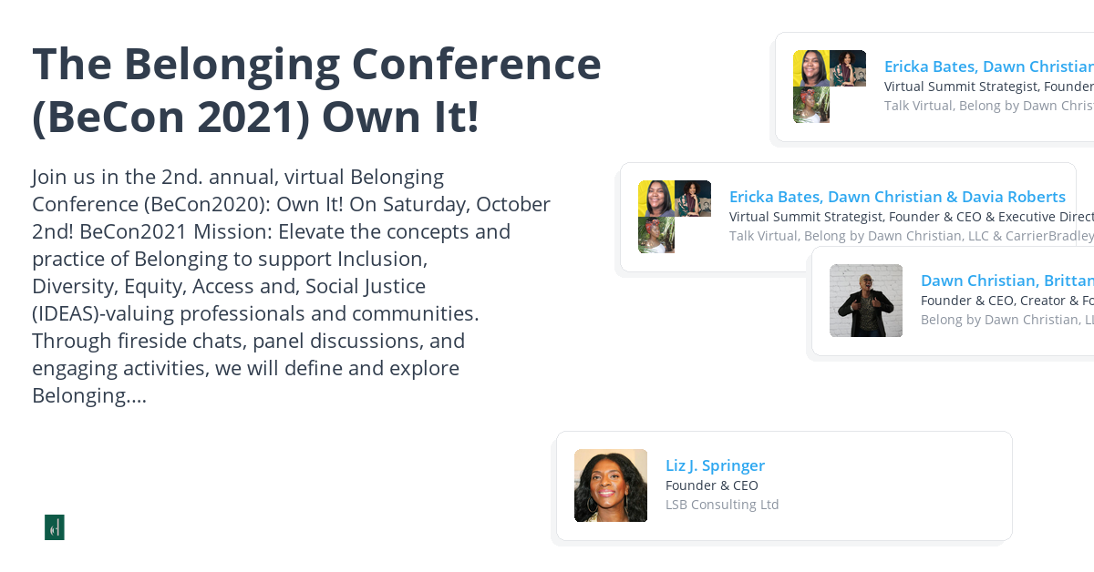 Categories - The Belonging Conference (BeCon 2021) Own It!