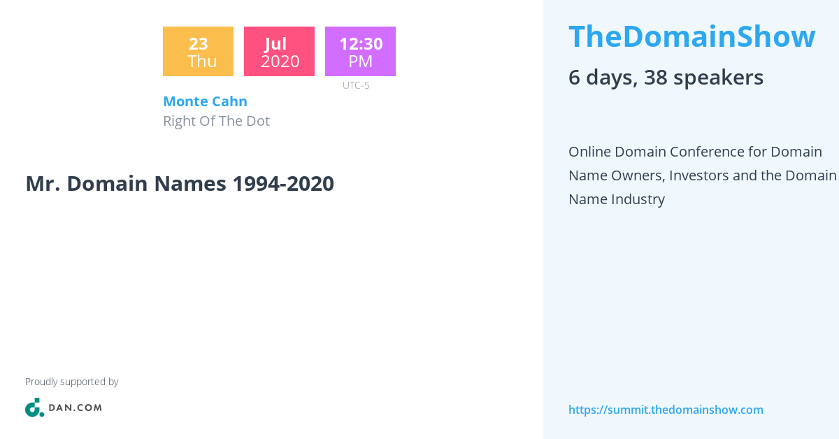 Monte Cahn - TheDomainShow