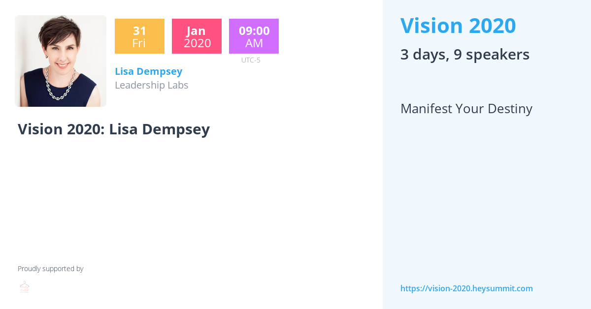 Lisa Dempsey - Vision 2020