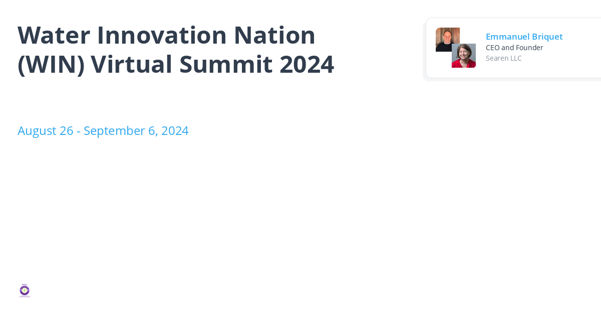 None - Water Innovation Nation (WIN) Virtual Summit 2024