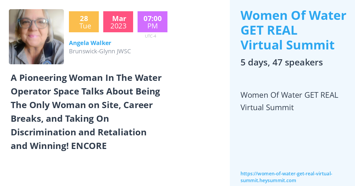 Angela Walker - Women Of Water GET REAL Virtual Summit by Water Citizen ...