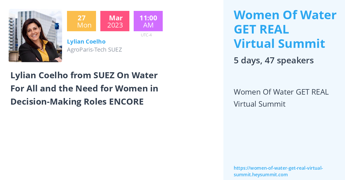 Lylian Coelho - Women Of Water GET REAL Virtual Summit