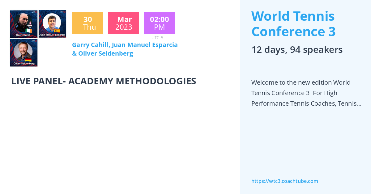 Juan Manuel Esparcia - World Tennis Conference 3