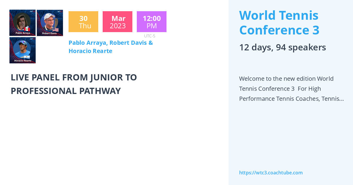 Pablo Arraya - World Tennis Conference 3