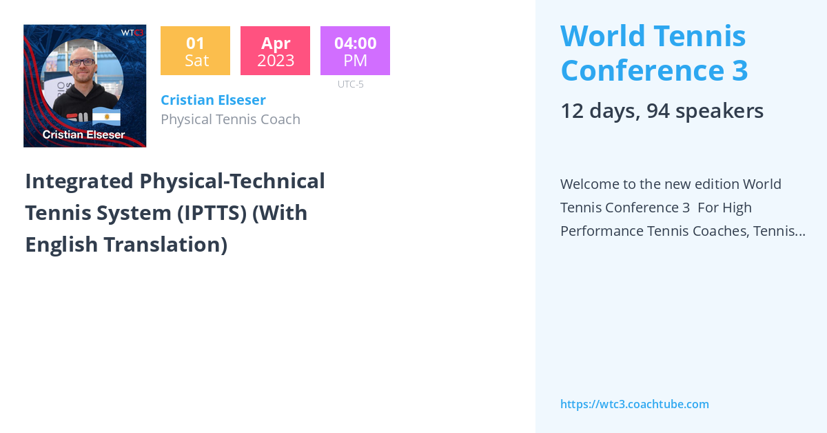 Integrated Physical-Technical Tennis System (IPTTS) (With English ...