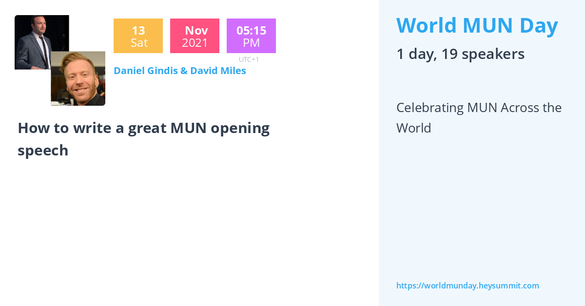 How to write a great MUN opening speech