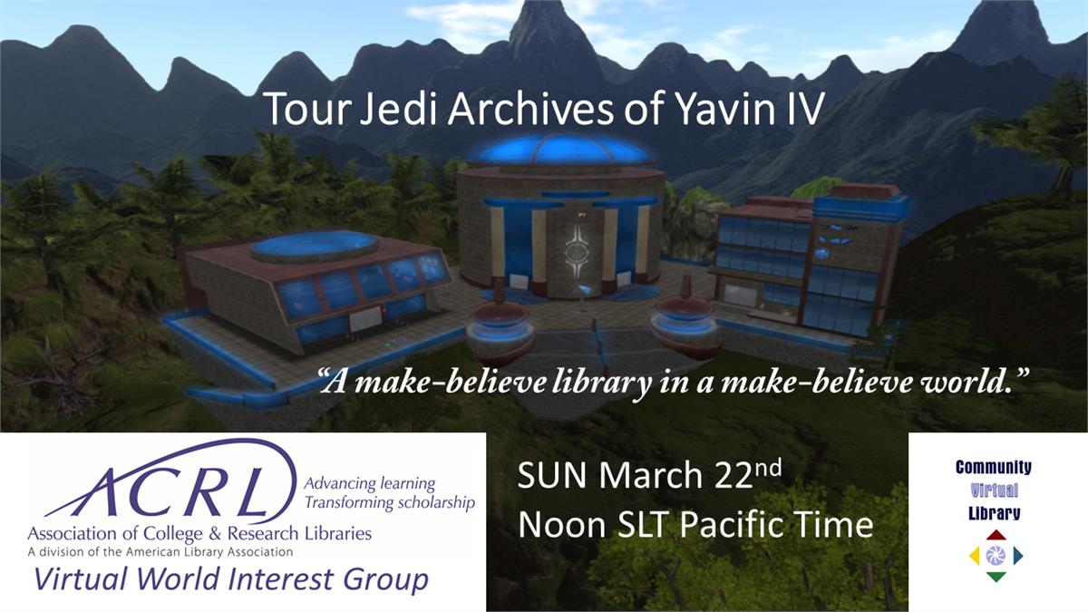 Tour Stars Wars Jedi Archives Library in Second Life | Virtual Worlds ...
