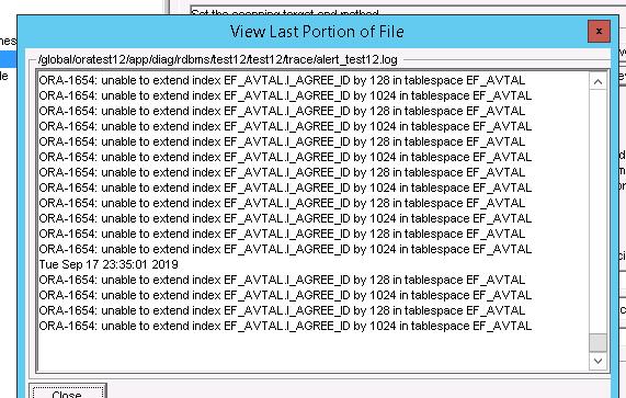 ORA Error | DX Unified Infrastructure Management