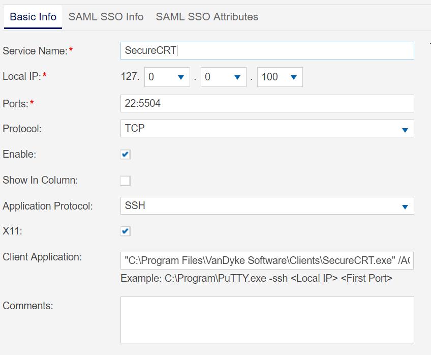 CA PAM TCP/UDP service for Secure CRT | Symantec Privileged Access ...