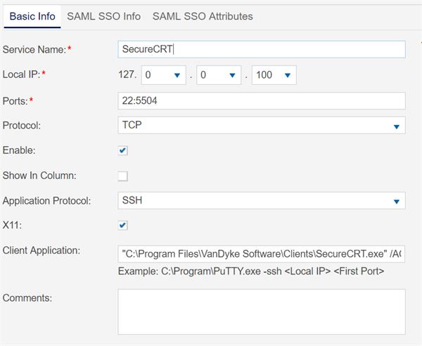 CA PAM TCP/UDP service for Secure CRT | Symantec Privileged Access ...