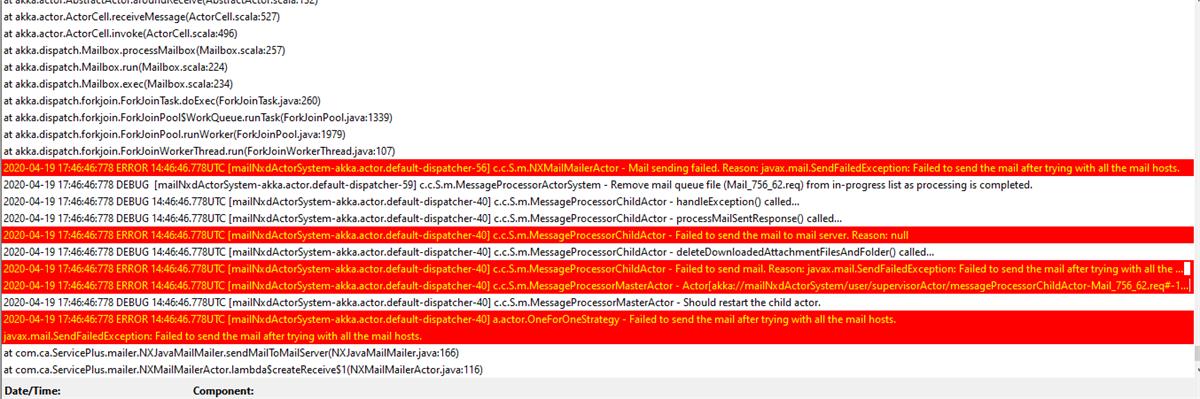 javax.mail.AuthenticationFailedException: 535 5.7.3 Authentication unsuccessful | CA Service ...