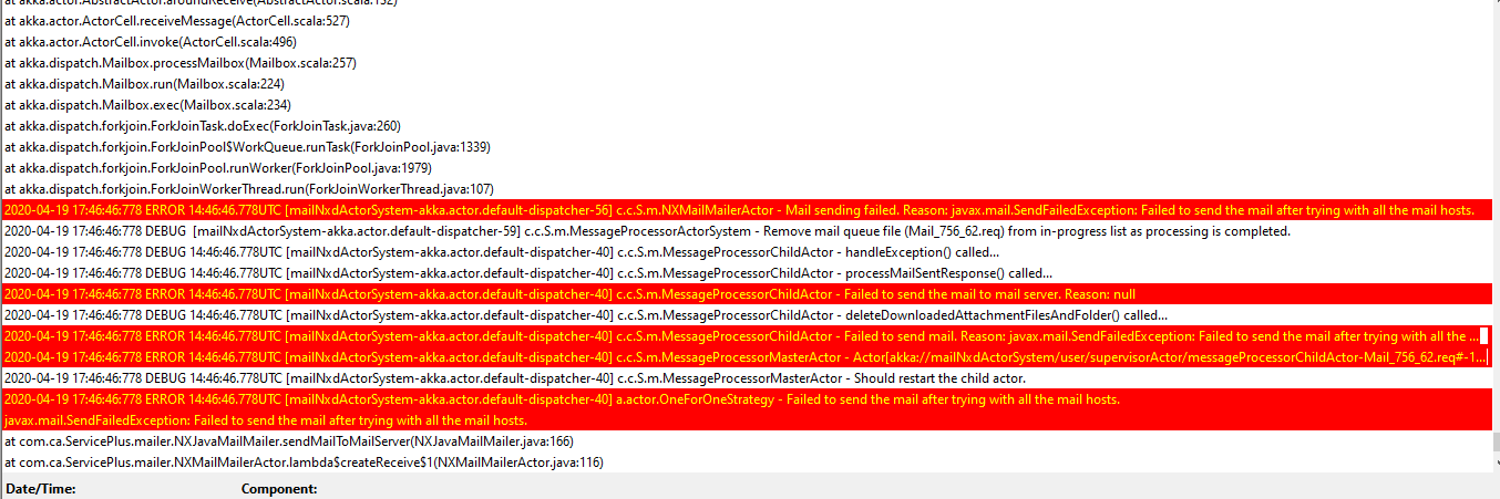 javax.mail.AuthenticationFailedException: 535 5.7.3 Authentication unsuccessful | CA Service ...
