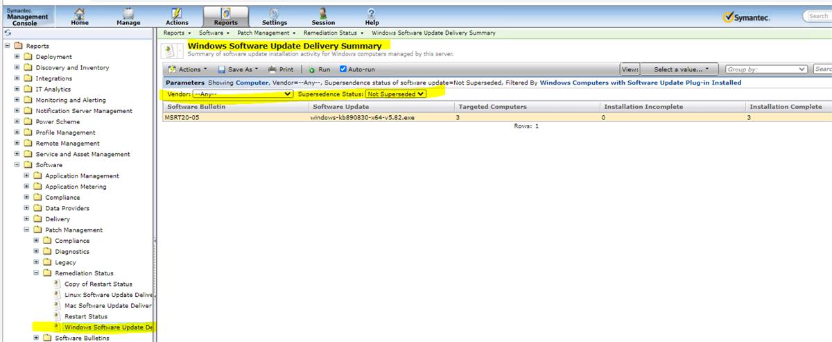 Altiris Reports | IT Management Suite