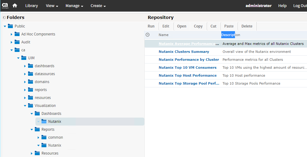 Nutanix Dashboards | DX Unified Infrastructure Management