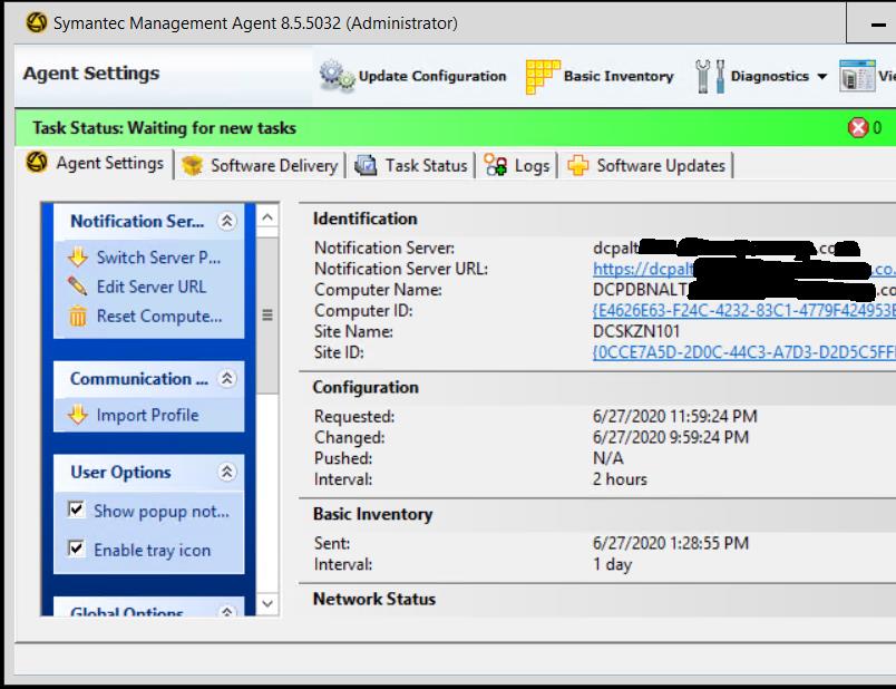 Symantec Management Agent configuration requests stops | IT Management ...