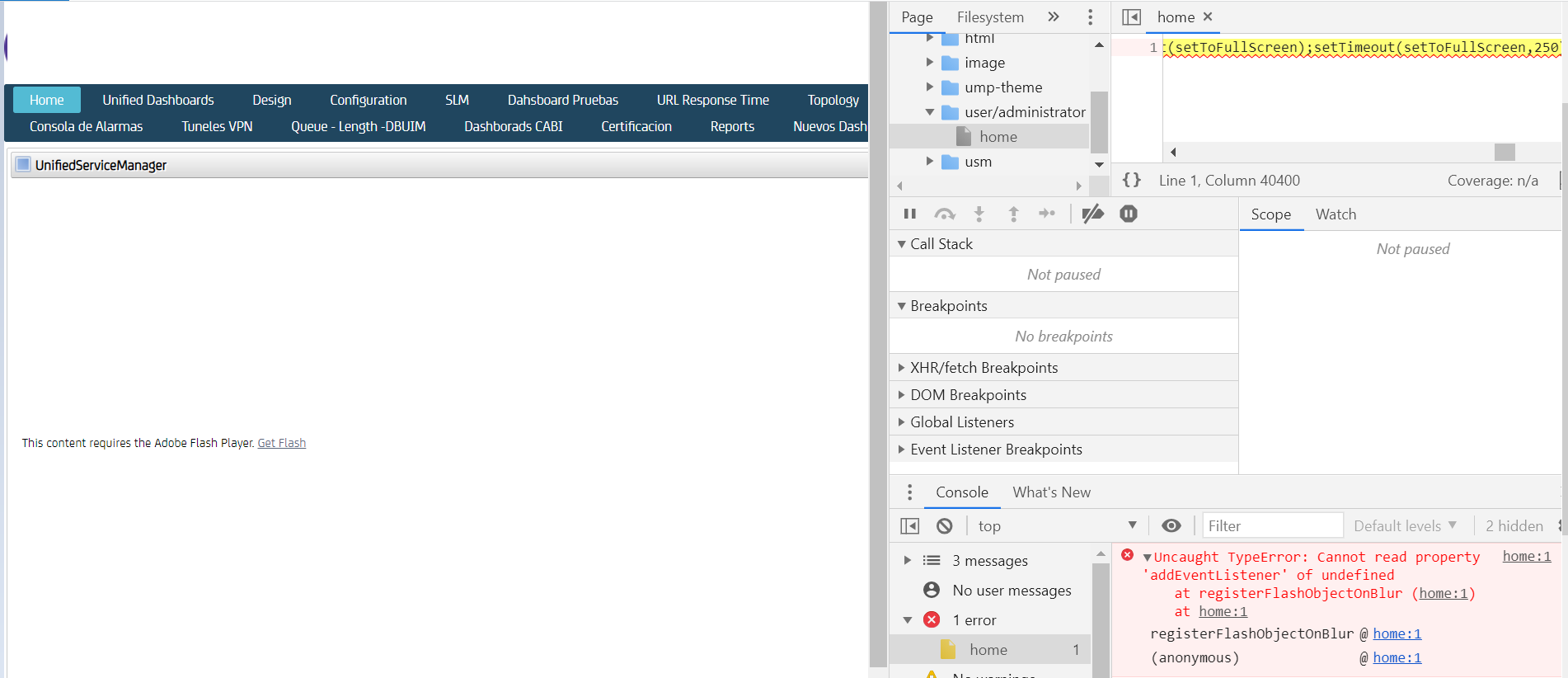 Adobe Flash Player EOL | DX Unified Infrastructure Management