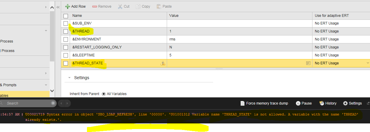 Not able to add variables in Automic | Automic Workload Automation