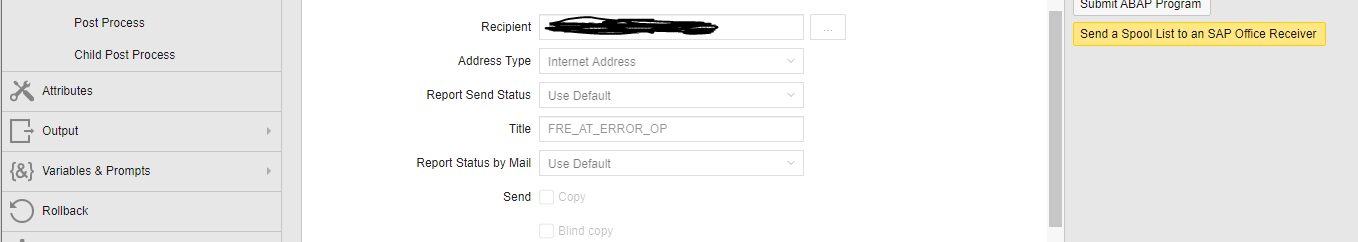 Spool send error | Automic Workload Automation