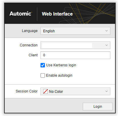 AWI SSO Hide User/Dep/PW Field | Automic Workload Automation