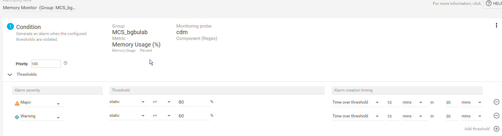 Time over threshold - TOT concept | DX Unified Infrastructure Management