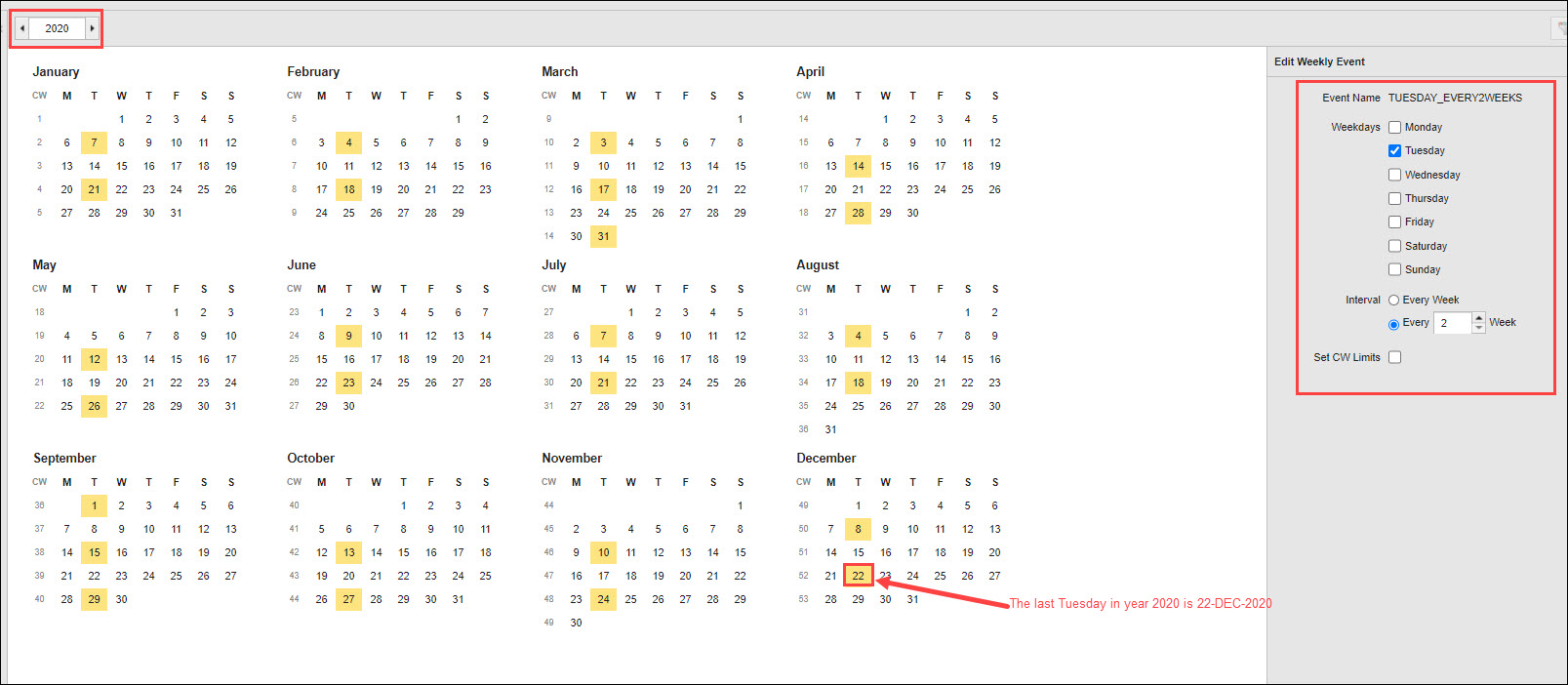 Every 2 weeks Calendar not correct | Automic Workload Automation