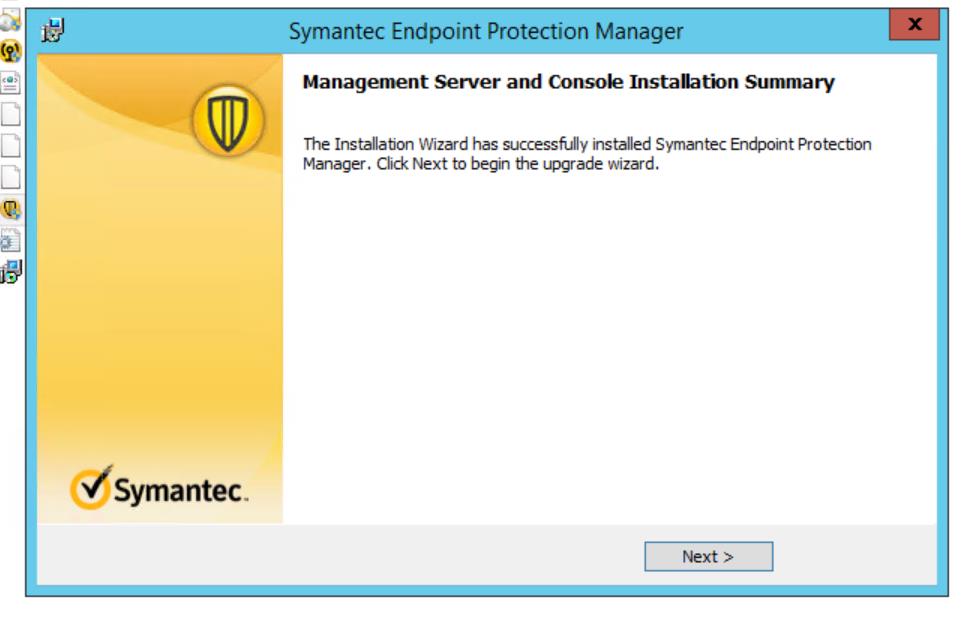 14.3 sepm upgrade fails on upgrade wizard | Endpoint Protection