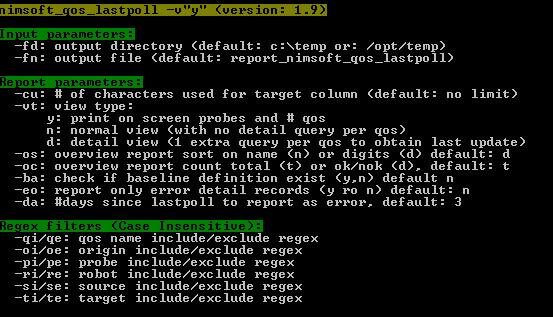 Find not used QoS metrics via command line tool (1.9) | DX Unified Infrastructure Management