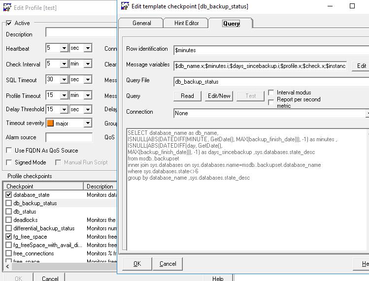 custom query and check point - query is coming up blank and checkpoint as not active chcked ...