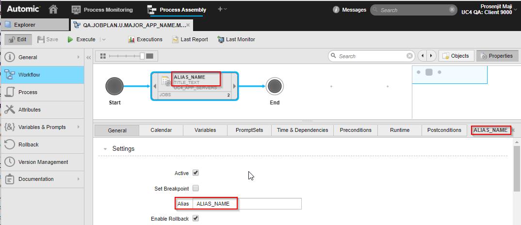 AWI 12.3: Find actual Object Name when alias is used in Workflow Editor | Automic Workload ...