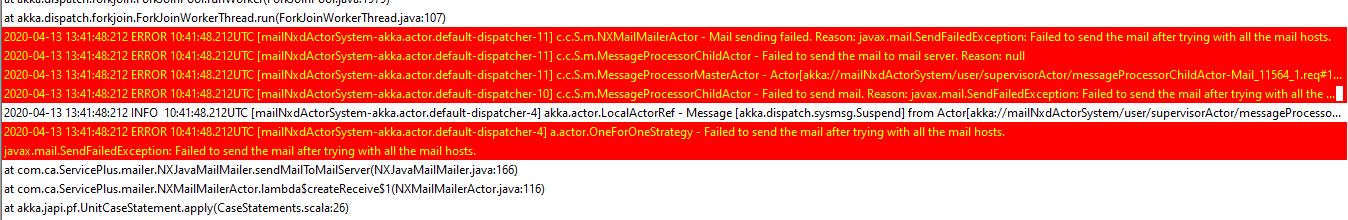 javax.mail.AuthenticationFailedException: 535 5.7.3 Authentication unsuccessful | CA Service ...