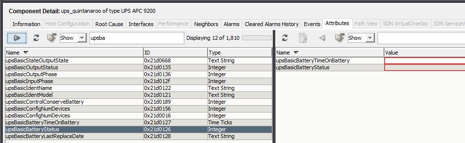 Unable to see information for UPS device on Information Tab | DX NetOps