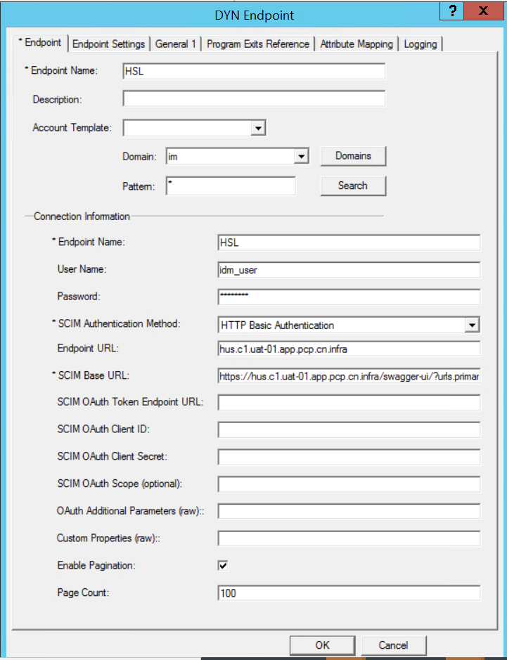 IDM - SCIM enpoint - set TLS/SNI | Symantec IGA