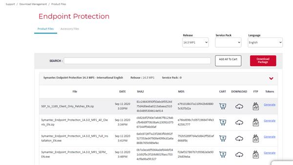 Downloading latest SEP client from the support portal | Endpoint Protection