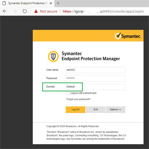 SEPM user fails to login to Web Console | Endpoint Protection