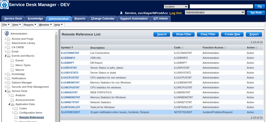 Creating a Remote Reference. | CA Service Management