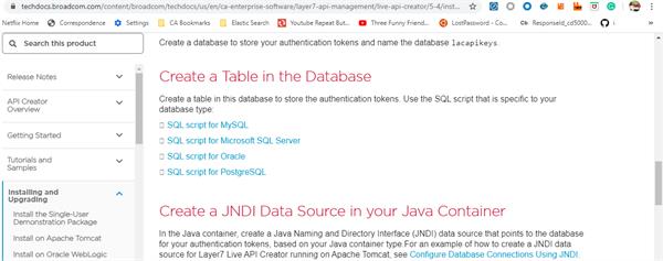 Live API Creator API Key for token | Layer7 API Management