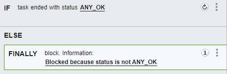 Determine if a aborted JOB blocks the workflow by using Automation Engine scripting language ...