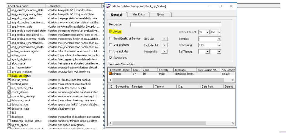 custom query and check point - query is coming up blank and checkpoint as not active chcked ...
