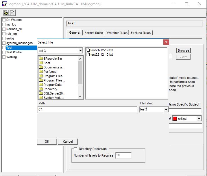 uim logmon probe configuration | DX Unified Infrastructure Management
