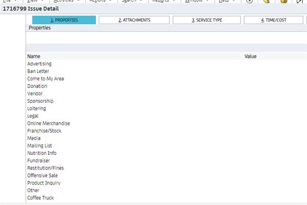 Issue Ticket Type - Activity Logs Show Entry for Every Property on the ...