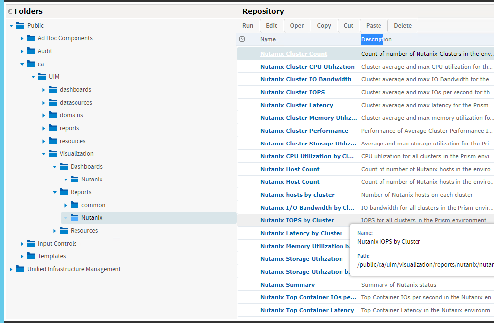 Nutanix Dashboards | DX Unified Infrastructure Management