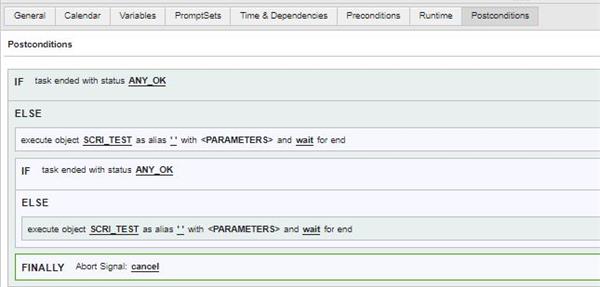 Script in object to restart itself 3 times than fail | Automic Workload Automation
