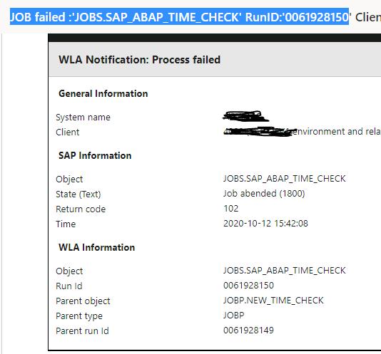 Job name variable in email | Automic Workload Automation