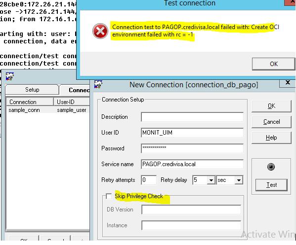 Some problems for use Oracle Probe | DX Unified Infrastructure Management