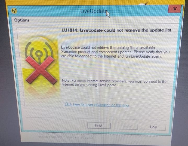 Live update fails with error 1814 | Endpoint Protection