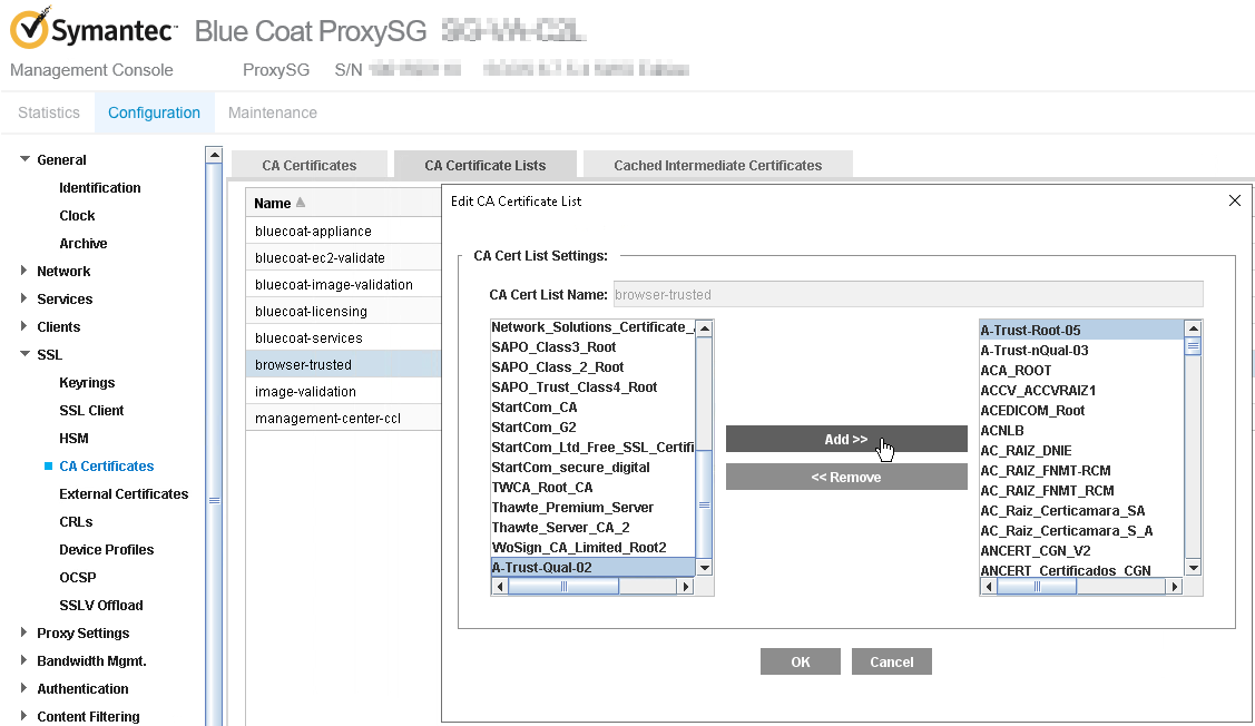 Renew expired certificate ASG | ProxySG & Advanced Secure Gateway