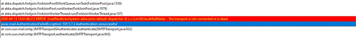 javax.mail.AuthenticationFailedException: 535 5.7.3 Authentication ...