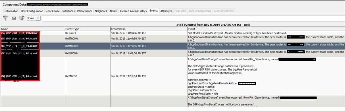 BGP Flap Dynamic Alarm title | DX NetOps